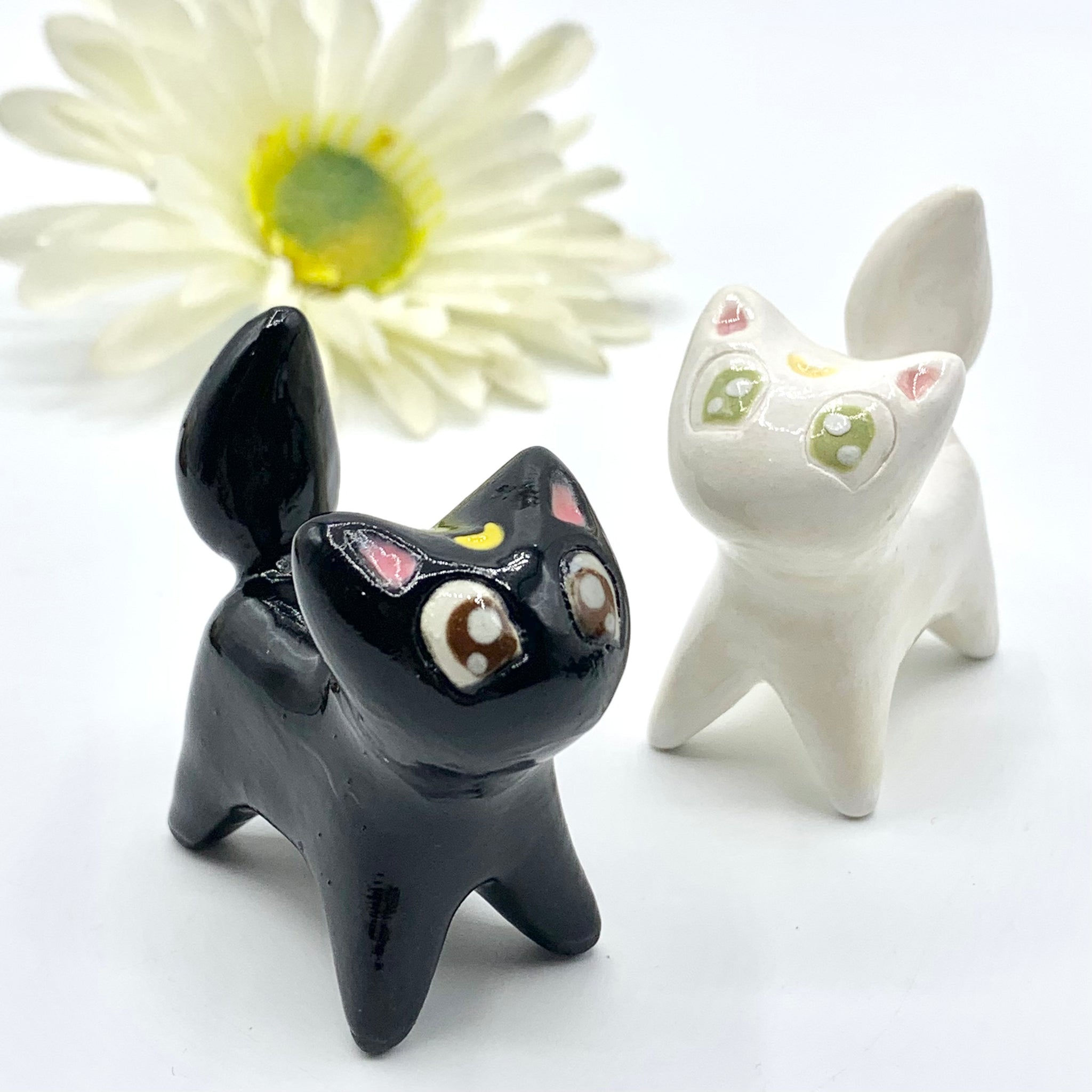 Luna & Artemis Sailor Moon Ceramic Cat Figurine – Amma's Oddments